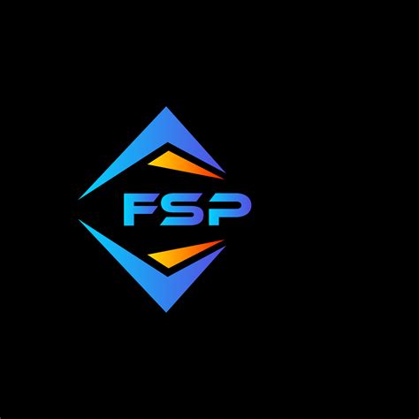 Fsp Abstract Technology Logo Design On Black Background Fsp Creative Initials Letter Logo