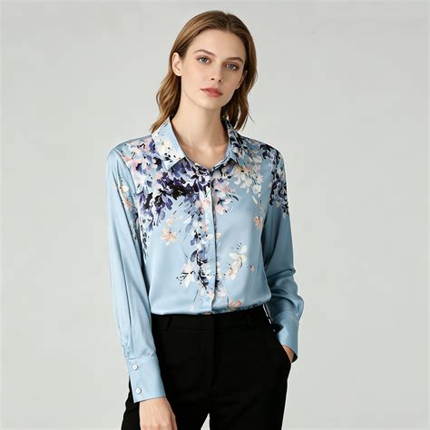 Printed Silk Blouse And Shirt Real Silk Life