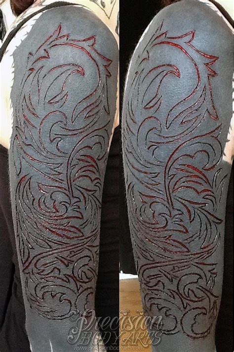 Scarification Over Blackwork