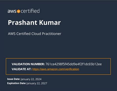 Aws Cloudcomputing Certification Awspractitioner Careergrowth… Prashant Kumar