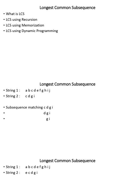 Lcs 1 Pdf Dynamic Programming Algorithms