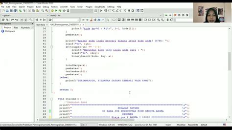 Program Array Bahasa C Penjelasan Kode Program Proyek Akhir Praktikum