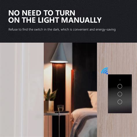 Purcolt Smart Switc H Smart Wi Fi Light Wall Swit Ch 2 4ghz Wi Fi Tou Ch Switch Es Fit For Us