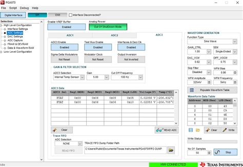 Pga970evm Gui Adc3 Settings Data Converters Forum Data Converters