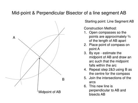 PPT Mid Point Perpendicular Bisector Of A Line Segment AB