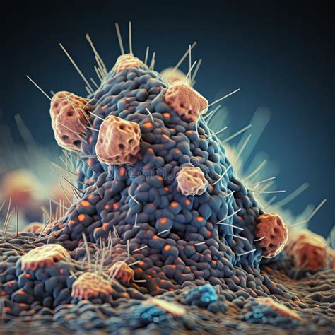 Viruses And Bacterium Under Microscope Showing It S Details And Structure Stock Illustration
