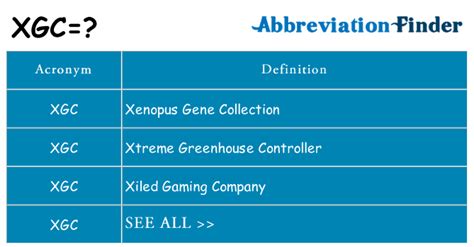 What Does Xgc Mean