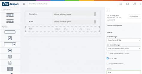 Creating Dynamic Lists In Designer Applications