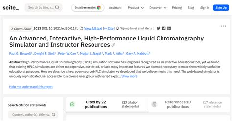An Advanced Interactive High Performance Liquid Chromatography Simulator And Instructor