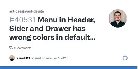 Menu In Header Sider And Drawer Has Wrong Colors In Default And Dark Theme · Issue 40531 · Ant