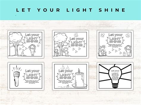 Let Your Light Shine Coloring Page Matthew 516 Sunday School
