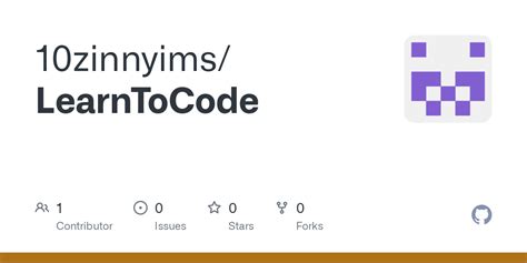 Github 10zinnyimslearntocode