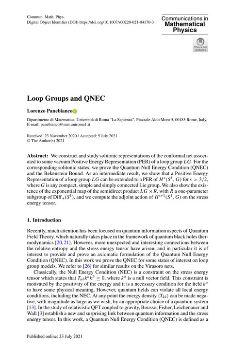 PDF Loop Groups And QNEC