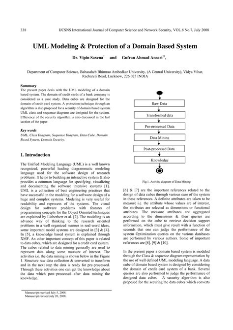 pdf uml modeling and protection of a domain based system