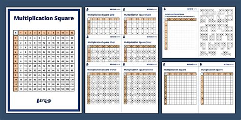 👉 Multiplication Square Pack Pdf Beyond