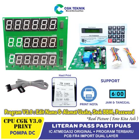 cgk teknik paket cpu pertamini pom mini cgk v3 0 print pompa dc keypad combo cgk segment
