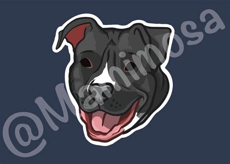 Pitbull Vinyl Sticker Dog Stickers Pet Stickers Water Bottle Decal