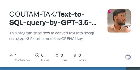 Github Goutam Taktext To Sql Query By Gpt 35 Turbo Using Openai Key