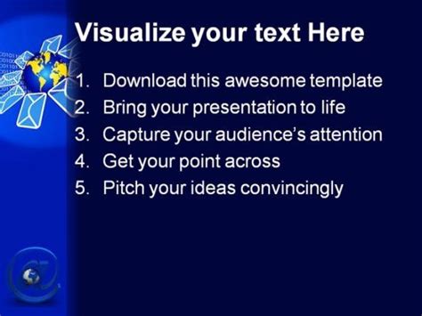 Binary Flow Internet Powerpoint Background And Template 1210