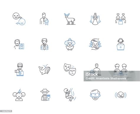 Workforce Management Line Icons Collection Productivity Schedule Employees Optimization