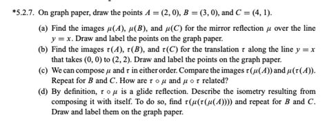 Solved On Graph Paper Draw The Points Chegg