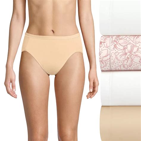 Womens Hanes Ultimate® 4 Pack Hi Cut Microfiber Panty Hxmfhc
