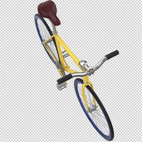 투명 한 배경 3d 렌더링 그림에 도시 자전거 자동차 프리미엄 Psd 파일