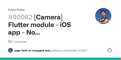 [camera] flutter module ios app no implementation found for method availablecameras on