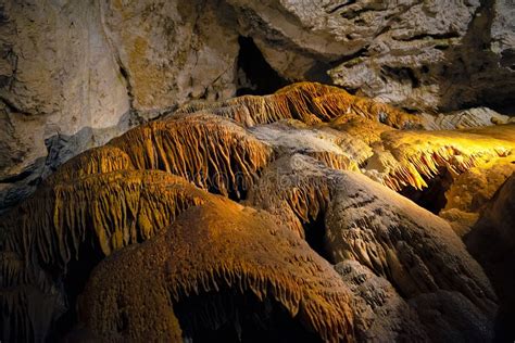 Colorful Stalactites And Stalagmites In Demanovska Cave Of Liberty