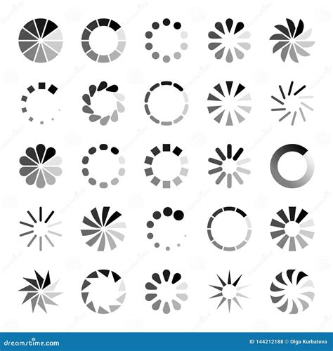 Progress Loader Icons Load Spinning Circle Circular Buffering