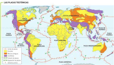 Mapa De Las Placas Tectónicas Placas Tectónicas Mapa Dgde