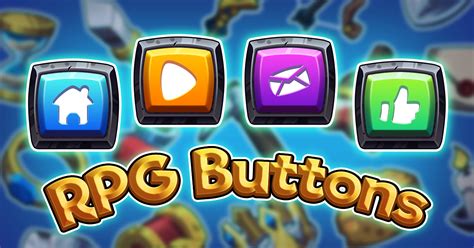 Cute Rpg Buttons Set 2d Icons Unity Asset Store
