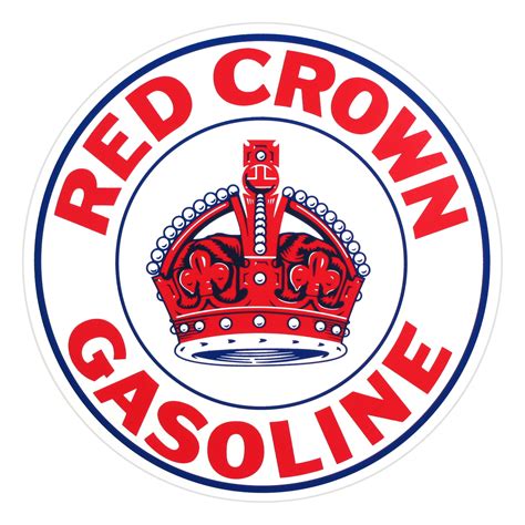 Red Crown 12 Round Vinyl Decal Vics 66