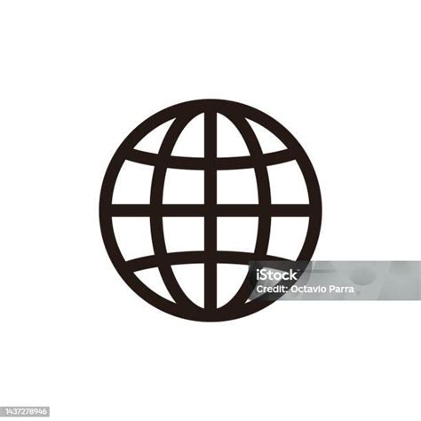 간단한 지구본 관련 개요 아이콘입니다 모바일 개념 및 웹앱을 위한 요소입니다 웹 사이트 디자인 및 개발 앱 개발을위한 얇은 선 벡터 아이콘 프리미엄 팩 월드 와이드 웹 개념