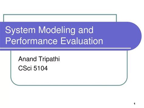 Ppt System Modeling And Performance Evaluation Powerpoint