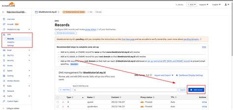 cara setting domain di cloudflare lengkap dengan gambar