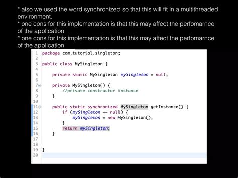 Simple Singleton Java Ppt
