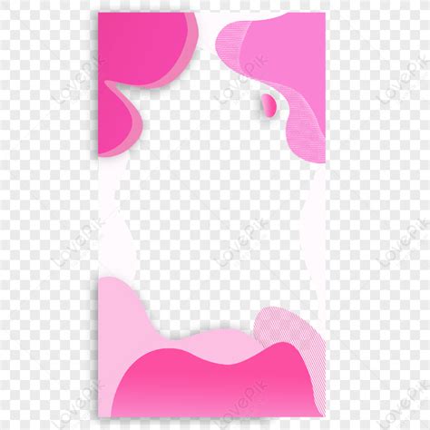 Instagram Story 핑크 추상 유체 테두리 일러스트배너구배 Png 일러스트 무료 다운로드 Lovepik