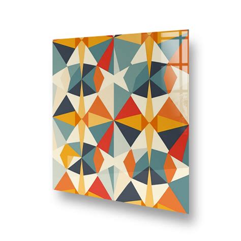 Tetrahedral Array Geometric Printed Splashback Vividsplashbacks