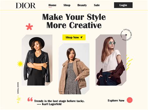 Fashion House Header Design On Behance