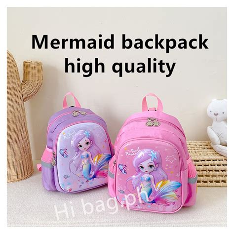 High Quality Mermaid Backpack With Shell Waterproof Mermaid Schoolbag