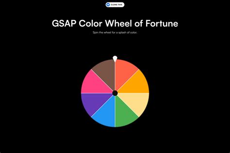 Gsap Color Wheel Of Fortune Webflow