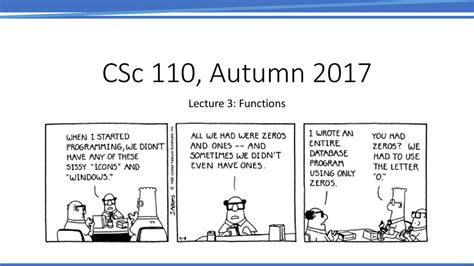 csc 110 autumn 2017 lecture 3 functions ppt download