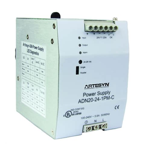 ADN C Single Phase Series Din Rail Mounting Single Phase AC DC Power Supplies Advanced Energy
