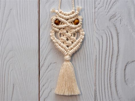 Diy Macrame Owl Keychain How To Macrame Easy Step By Step Tutorial