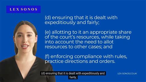 Cpr Rule 1 1 The Overriding Objective Youtube