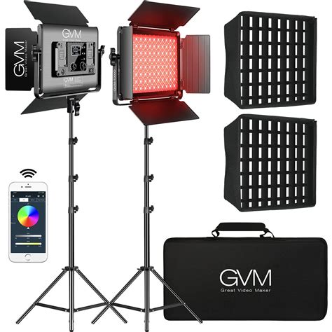 Gvm 1000d Rgb Led Light Panel Gvm 1000d2l Softbox Bandh Photo Video