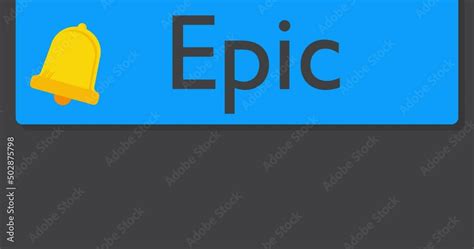 Vídeo Do Stock Epic Text On Notification Bubble From Portable Information Device Screen