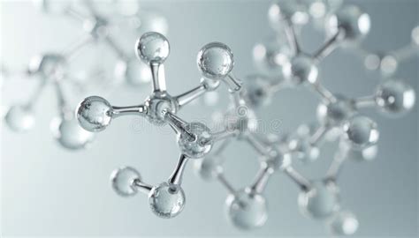 3d Render Of Molecule Structure Molecular Model With Atoms