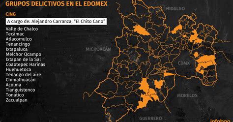 Cjng La Barredora Los Talibanes Así Es El Mapa Del Crimen Organizado En Estado De México
